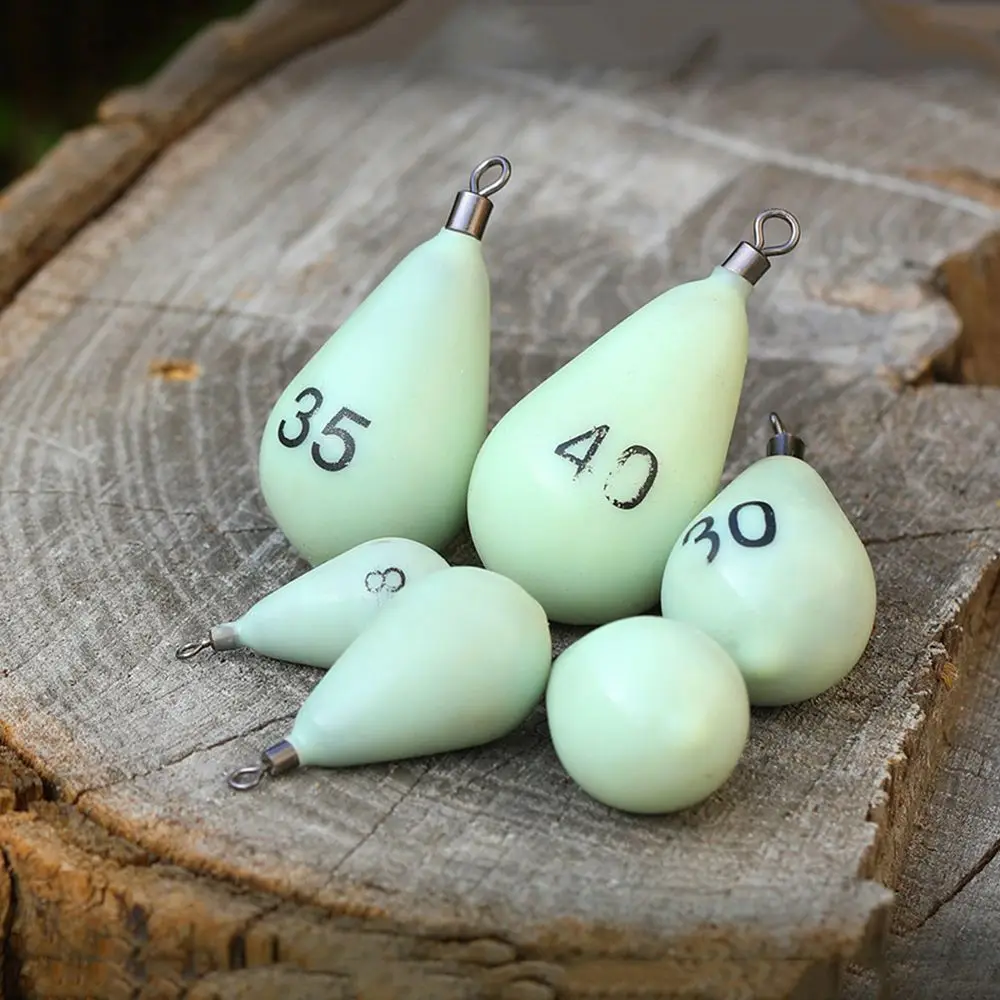 1PC-30g-150g-Olive-Drop-Shaped-Luminous-Plastic-Coated-Lead-Pendant ...