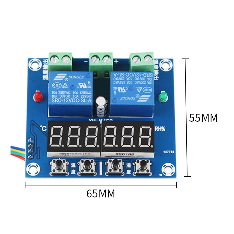 Generic Thermostat Controller LED Humidity XH-M452 Control Probe DC ...