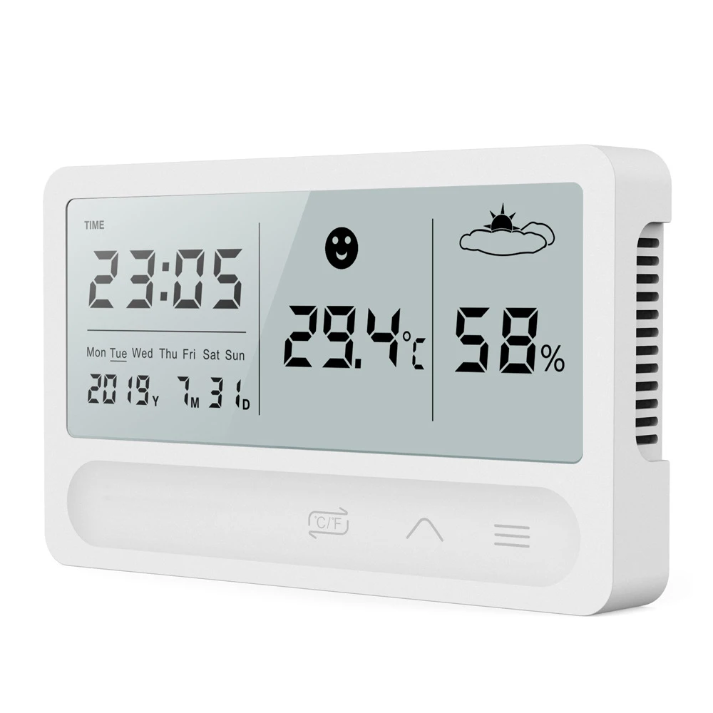 Indoor Smart Temperature Humidity Sensor Multifunctional Lcd Digital ...