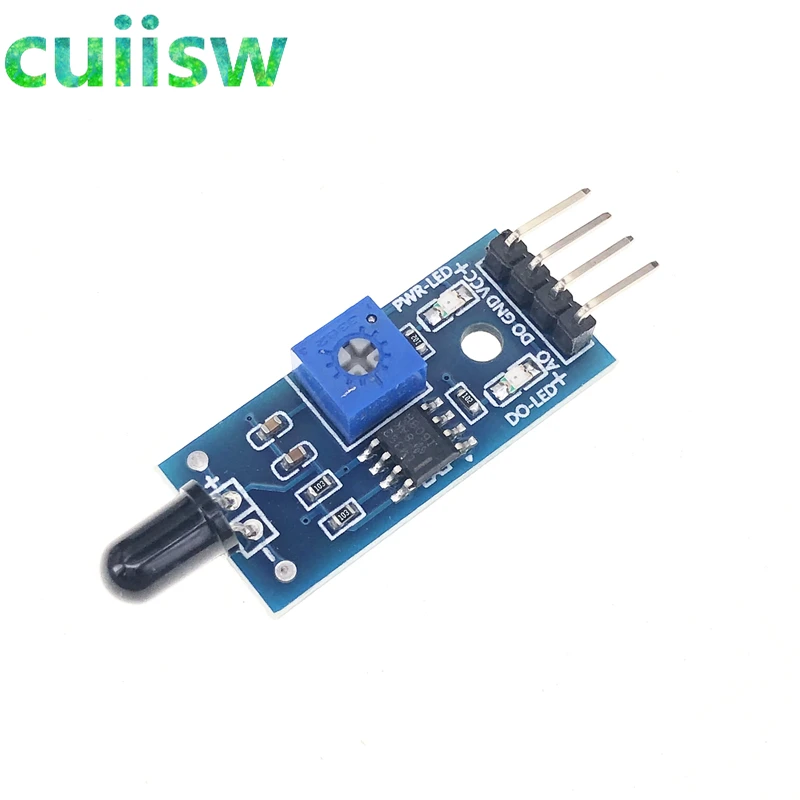 1 Pcs Lm393 4 Pin Ir Flame Sensor Module Detector Smartsense For ...