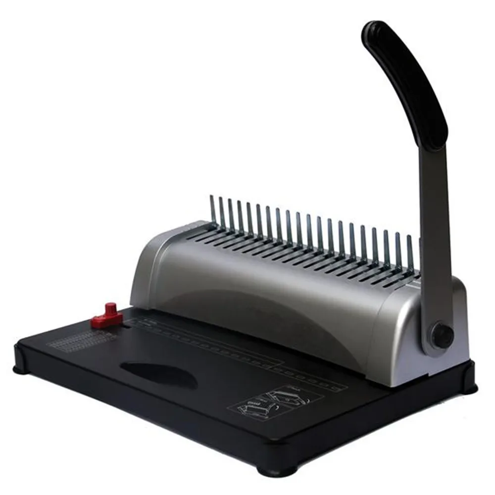 21-Hole 450 Sheets Paper Comb Punch Binder Binding Machine Scrapbook ...