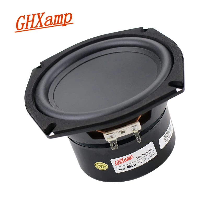 GHXAMP 5 inch Speaker 5.25 inch Subwoofer Speaker 134MM Woofer Strong Bass Concave Bowl 4ohm 40W ...