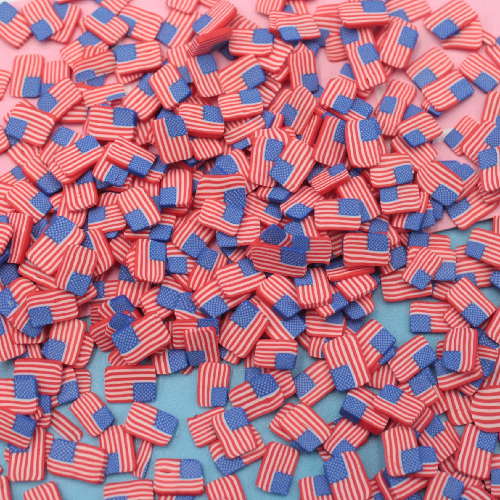 100g/Lot Polymer Clay America Flag Sprinkles Slices for Christmas and ...