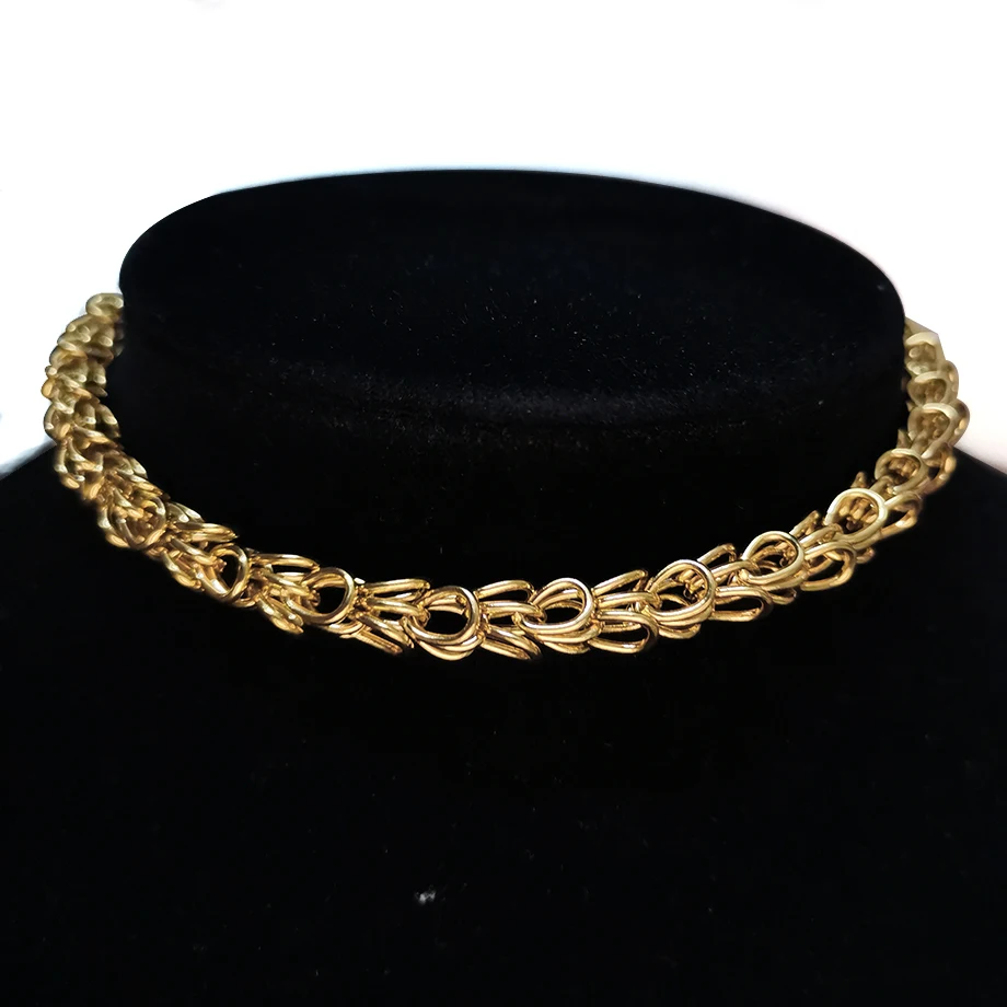 Collier ras du cou à maillons cubains en acier inoxydable, épais, large ...