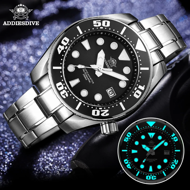 Addiesdive Diver Watch Men Nh35 Automatic Mechanical Self Winding ...