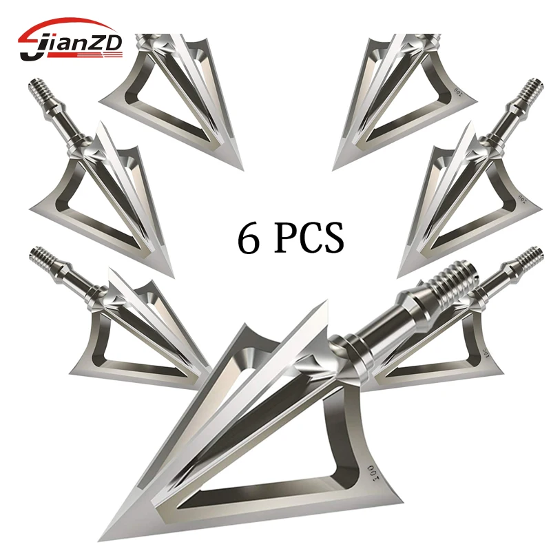 100-125-Grain-Archery-Broadheads-Fixed-3-Blade-Stainless-Steel ...