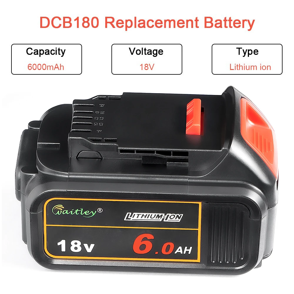 Waitley Power Tool Battery Dewalt 20v | 18v Dewalt Rechargeable Battery ...