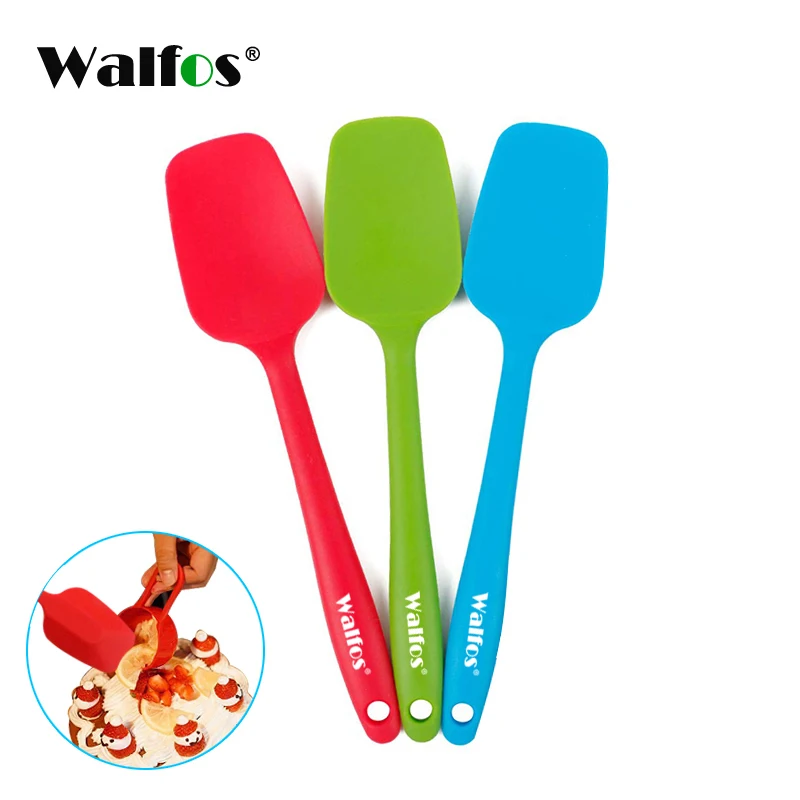 WALFOS 1 Piece Silicone Scraper Silicone Spatula Silicone Baking ...