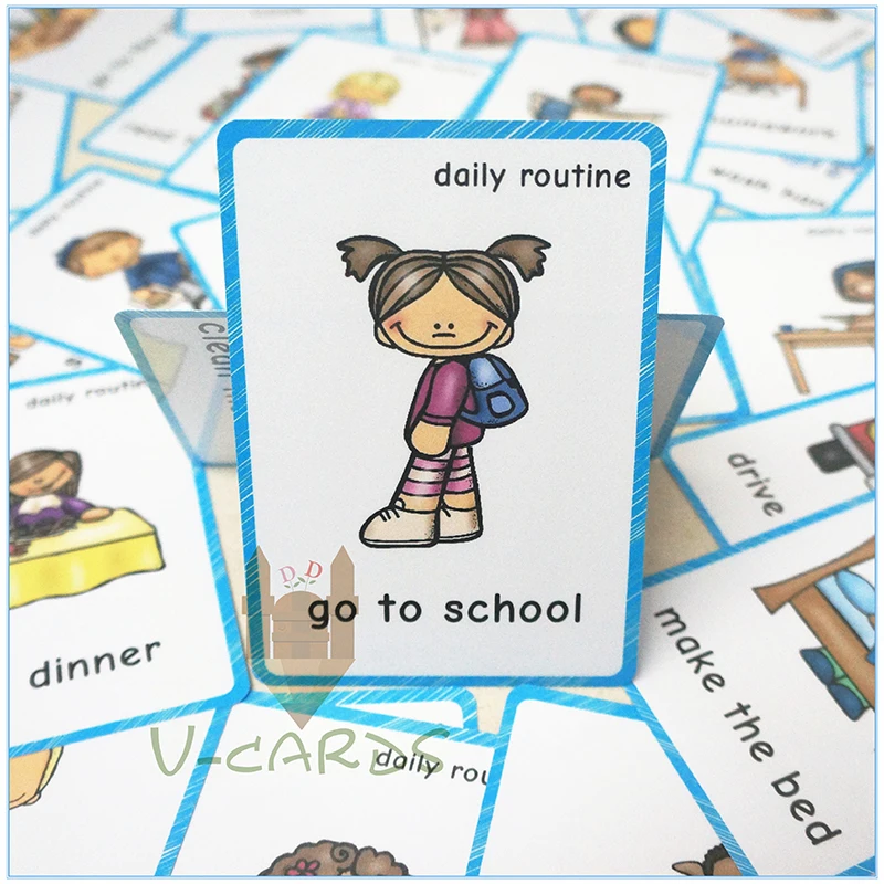Daily Routine Flashcards For Kids
