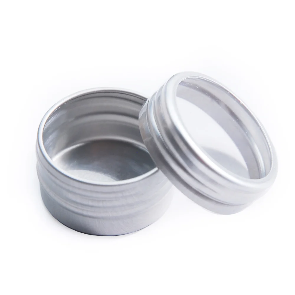 Round-Metal-Tin-Container-with-Clear-Window-Screw-Top-Cans-Aluminum ...