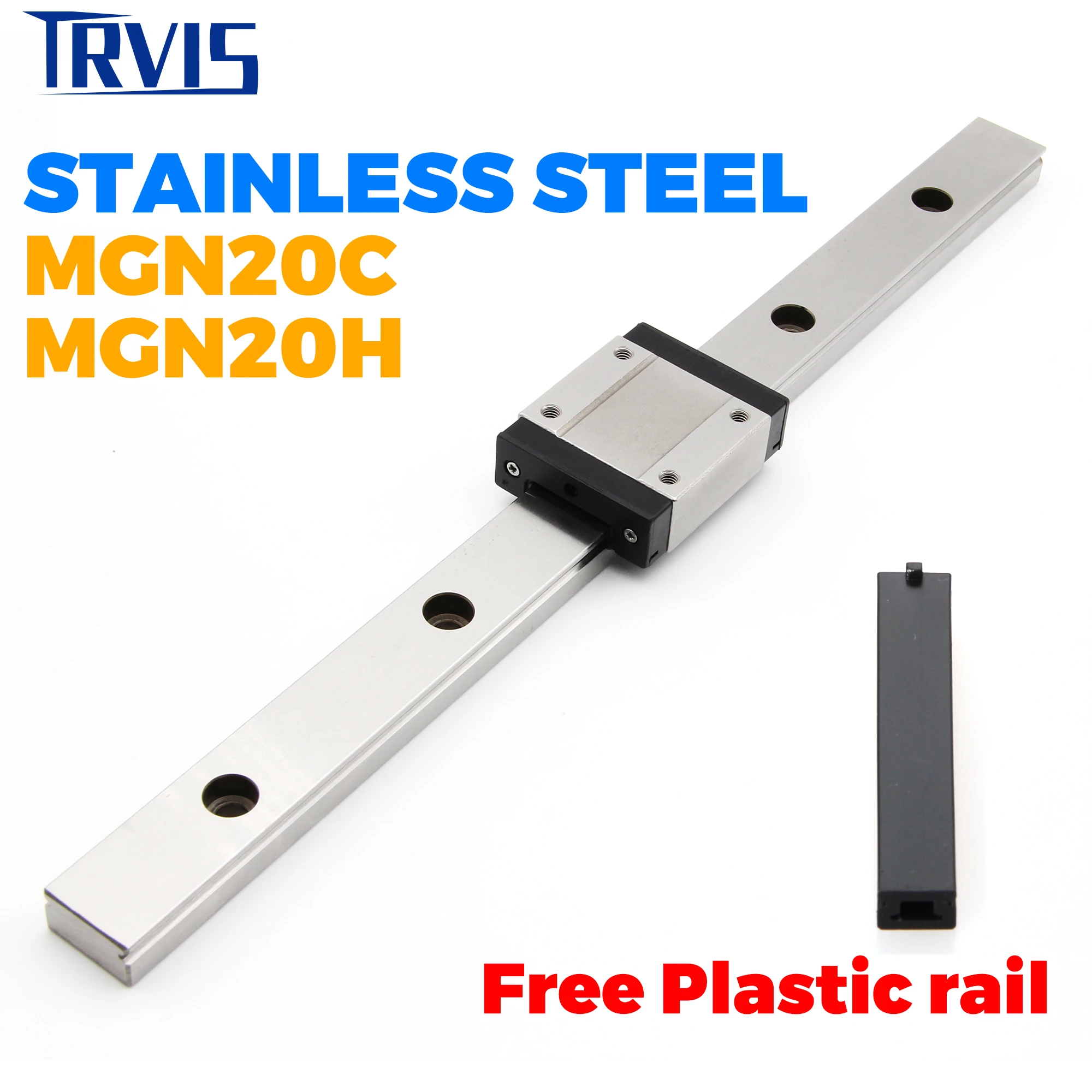 440c Sus Stainless Steel Mgn20 Linear Rail Guide Mgn20c Mgn20h Guideway ...