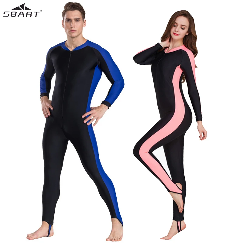 SBART Lycra Couple Dive Skin Full Body Skin Basic Wetsuit Rash Guard ...