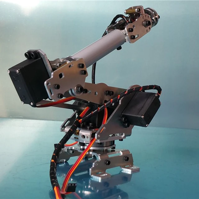 High Tech DIY 6DOF Mechanical Arm Robot Kit PS2 Remote Control Robot ...