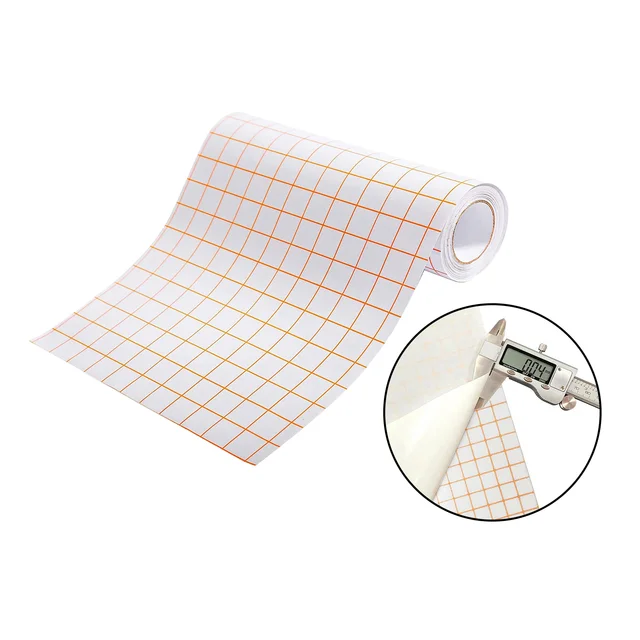 Vinyl Transfer Paper Tape Roll Clear Orange Alignment Grid Self ...