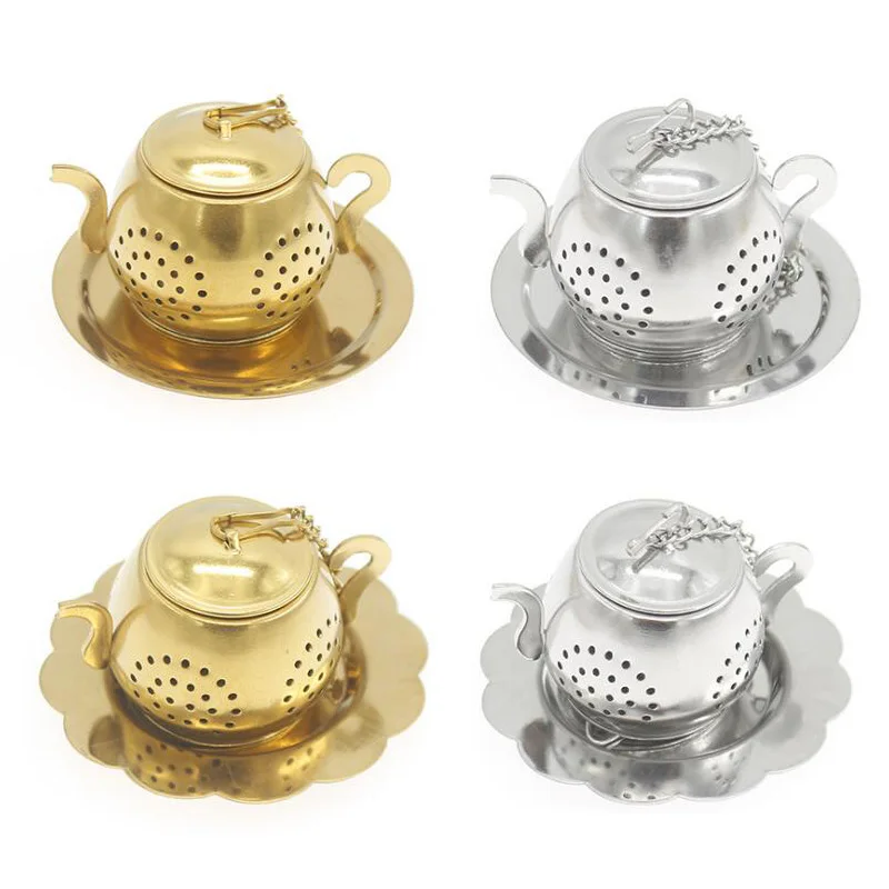 Stainless Steel Teapot Shape Tea Infuser Spice Flower Tea Strainer ...