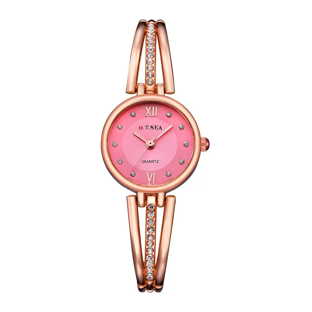 Relojes de pulsera de oro rosa para mujer relojes de pulsera de cuarzo ...