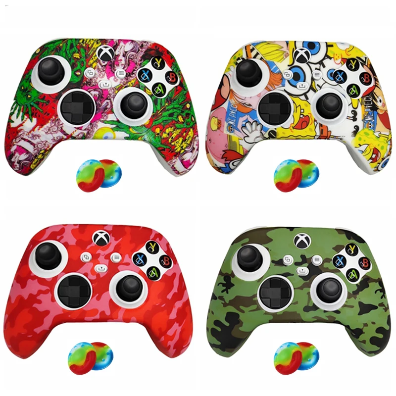 For Xbox Series X Camouflage Silicone Protective Case Cover Skin for ...