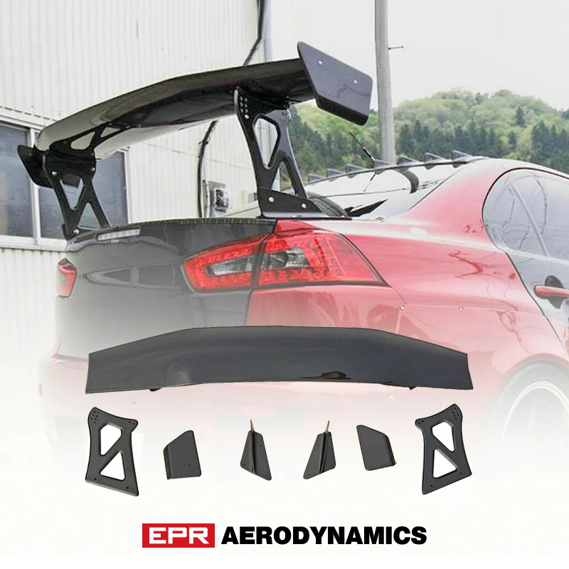 For Mitsubishi Evolution Evo 10 Vrs Style Carbon Fiber Gt Wing Glossy ...