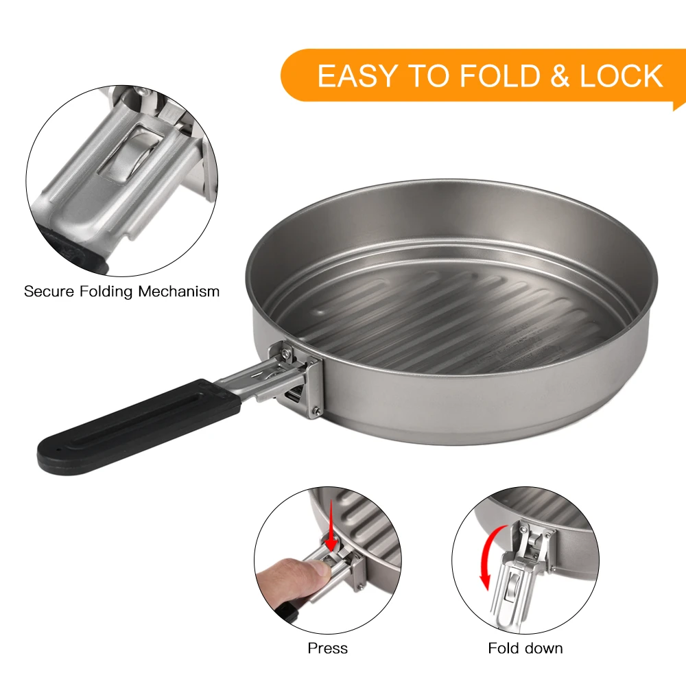 Titanium Fry Pan Ultralight Grill | Titanium Frying Pan Camping ...
