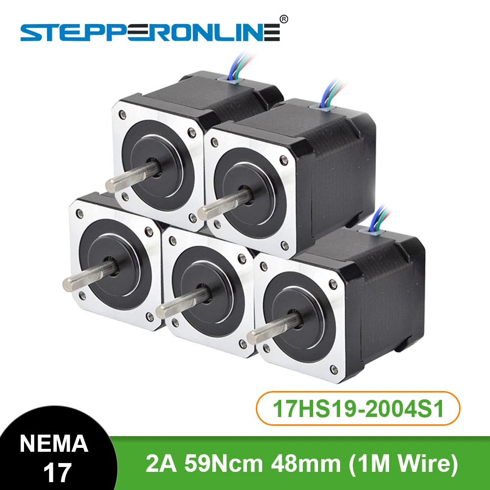 5pcs Nema 17 Stepper Motor 48mm 2a 17hs19-2004s1 Motor Nema17 59ncm ...