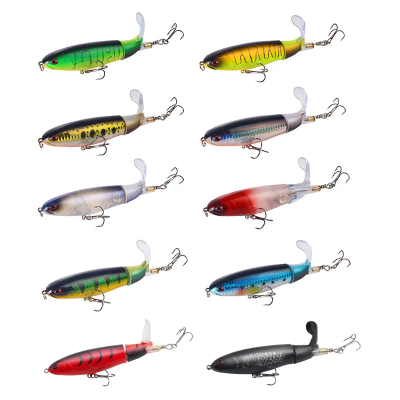 10pcs Artificial Bait Whopper Plopper Fishing Lure 11cm 13g/15g/35g ...