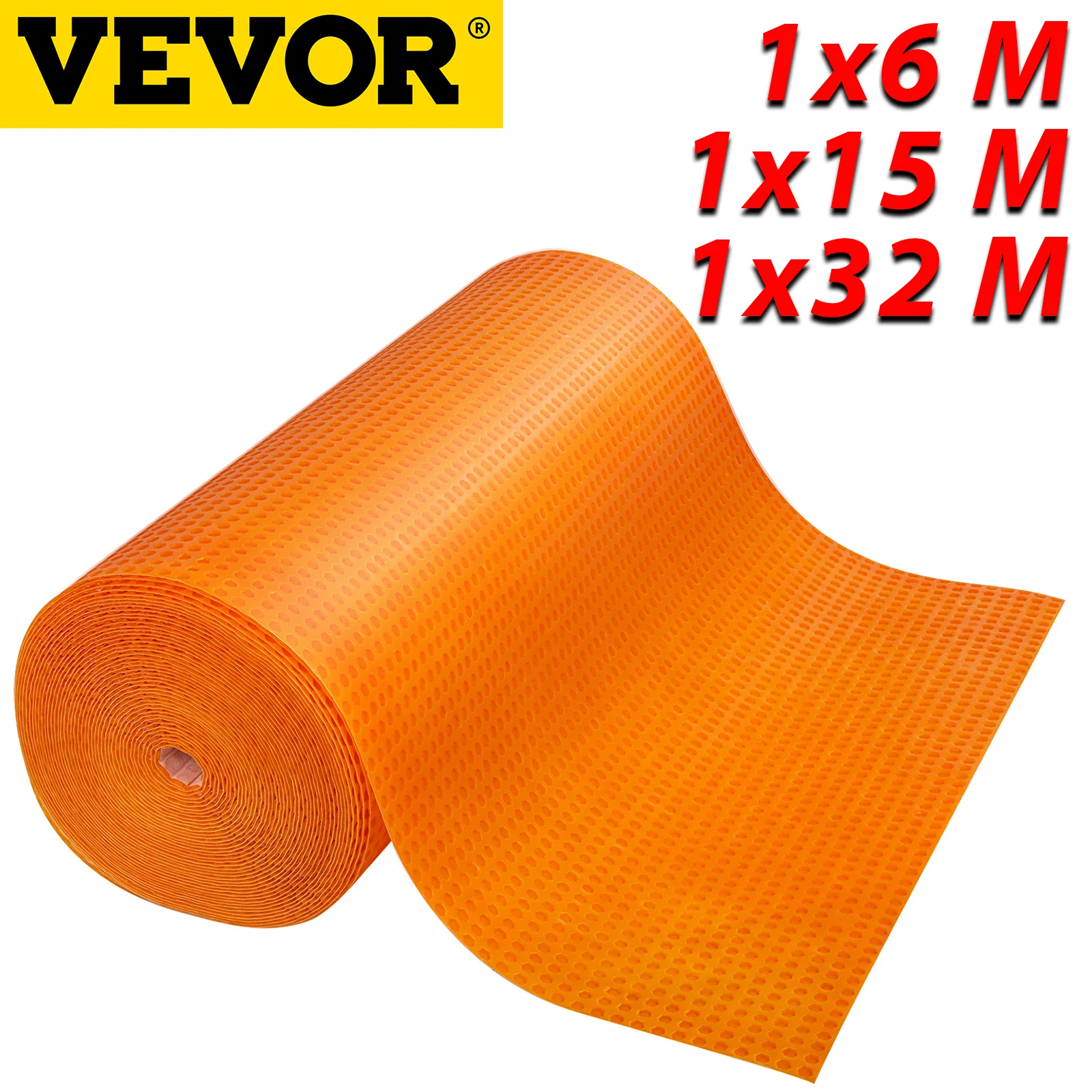 Vevor Uncoupling Membrane 161sq Ft Tile Floor Underlayment Roll 1/8 ...