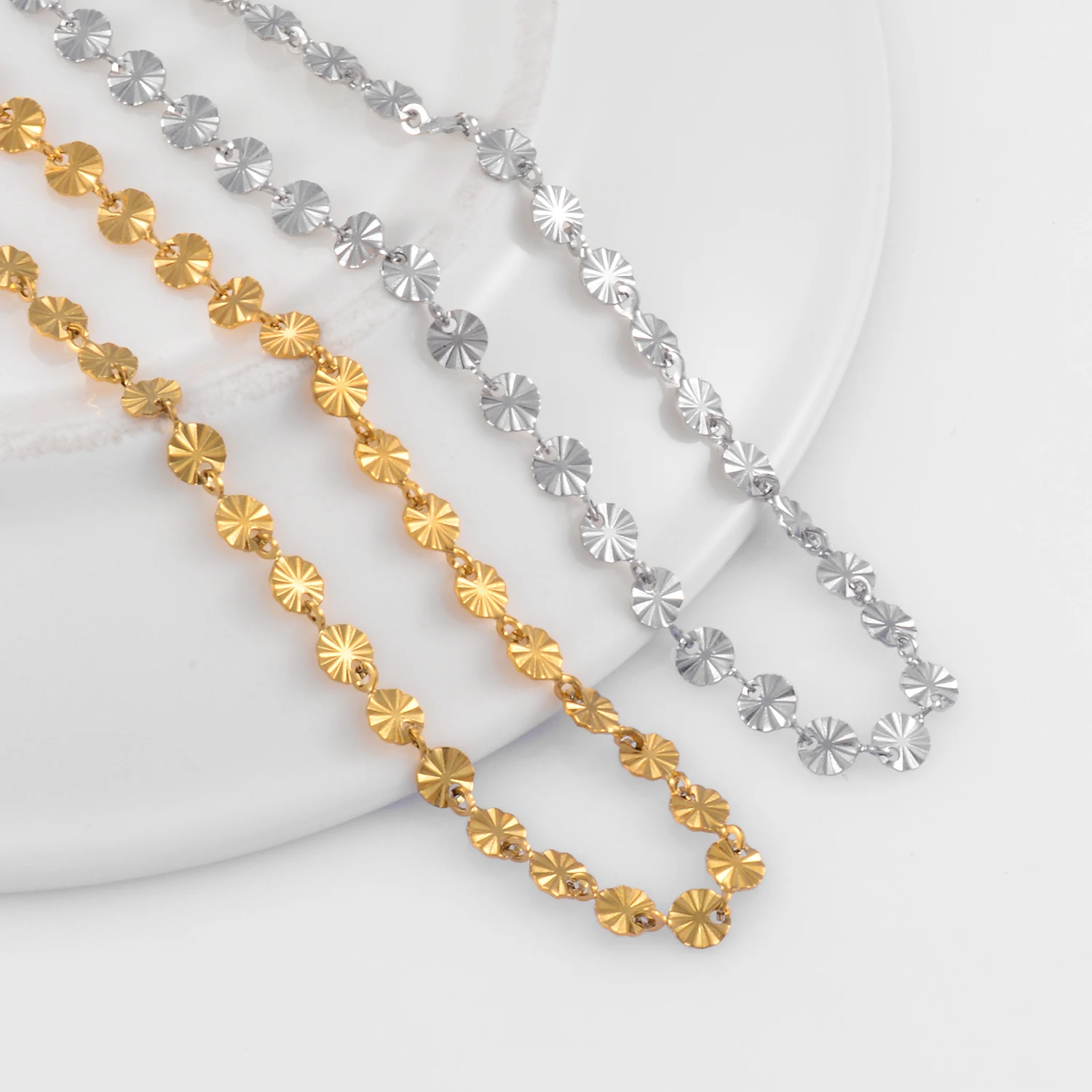 Stainless Steel Necklace New Handmade Chain Round Gold Tone Chain ...