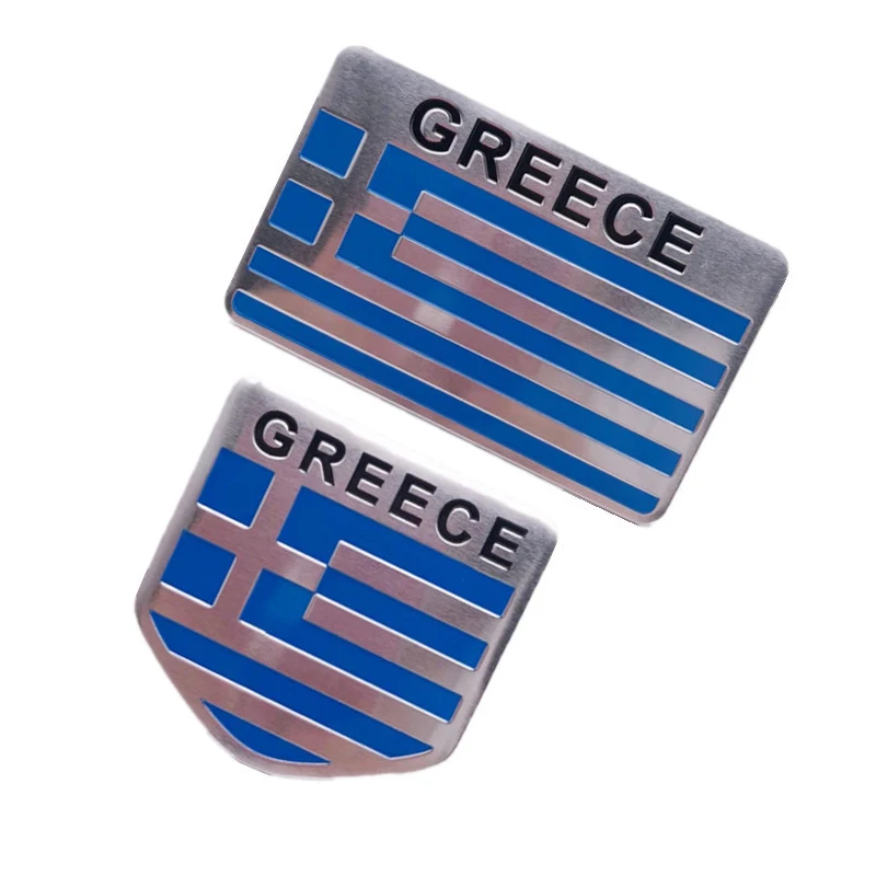 Greece Flag National Flag Aluminum Alloy Car Stickers Decal Automobile ...
