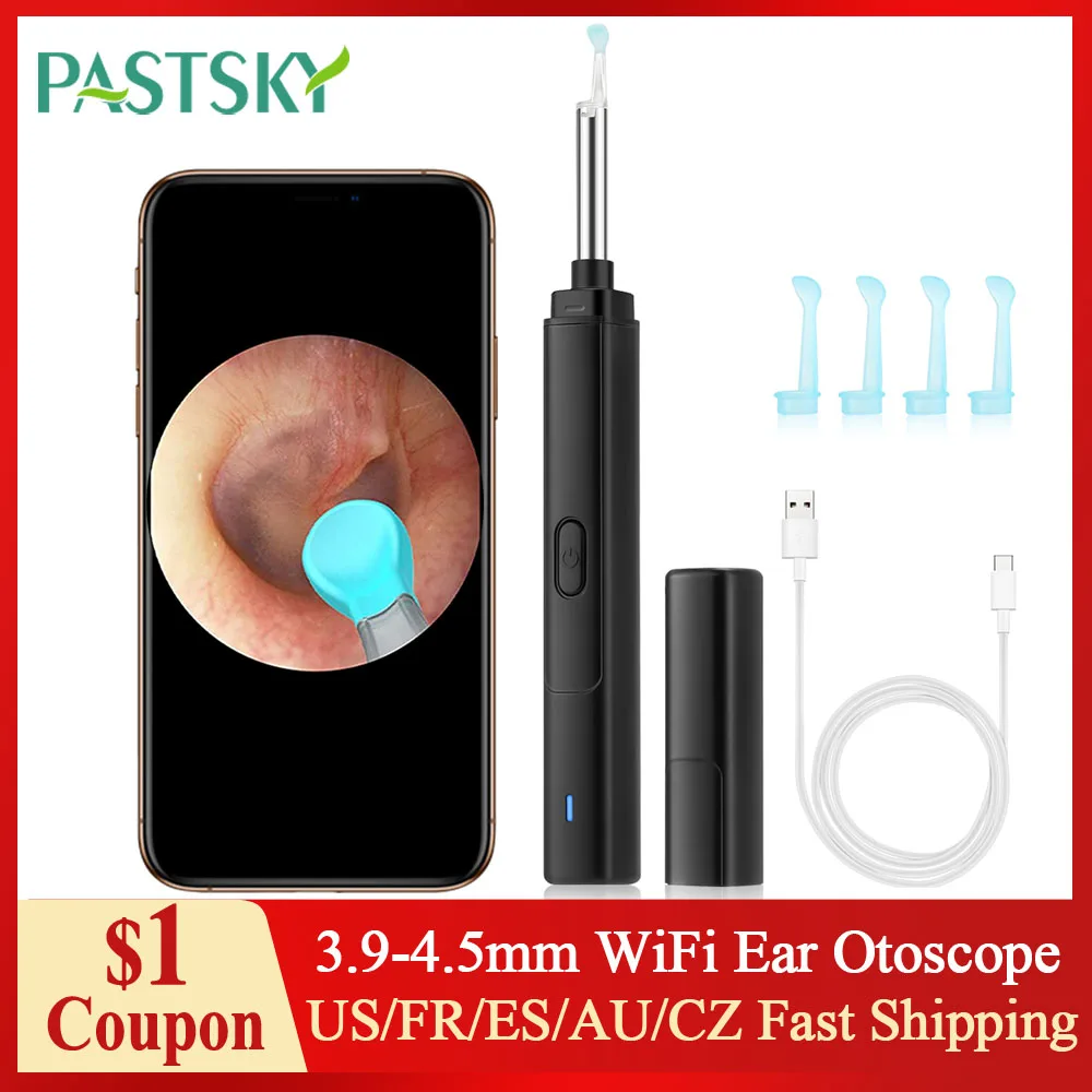 Otoscope D'oreille Wifi Sans Fil, 3.9-4.5mm, 3.0/5 Mp, Caméra D ...