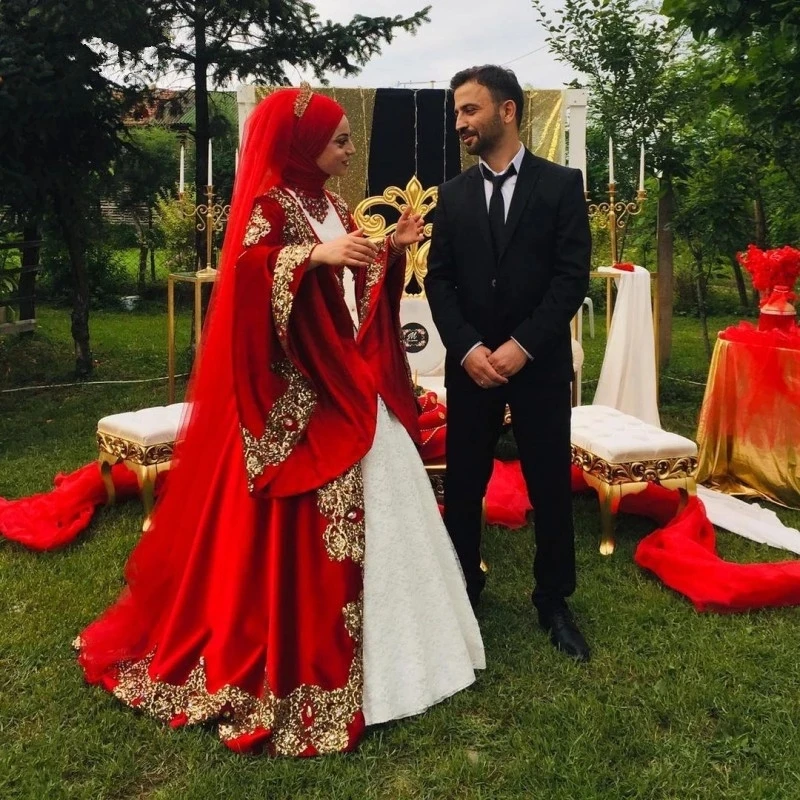 Muslim Red Wedding Dresses