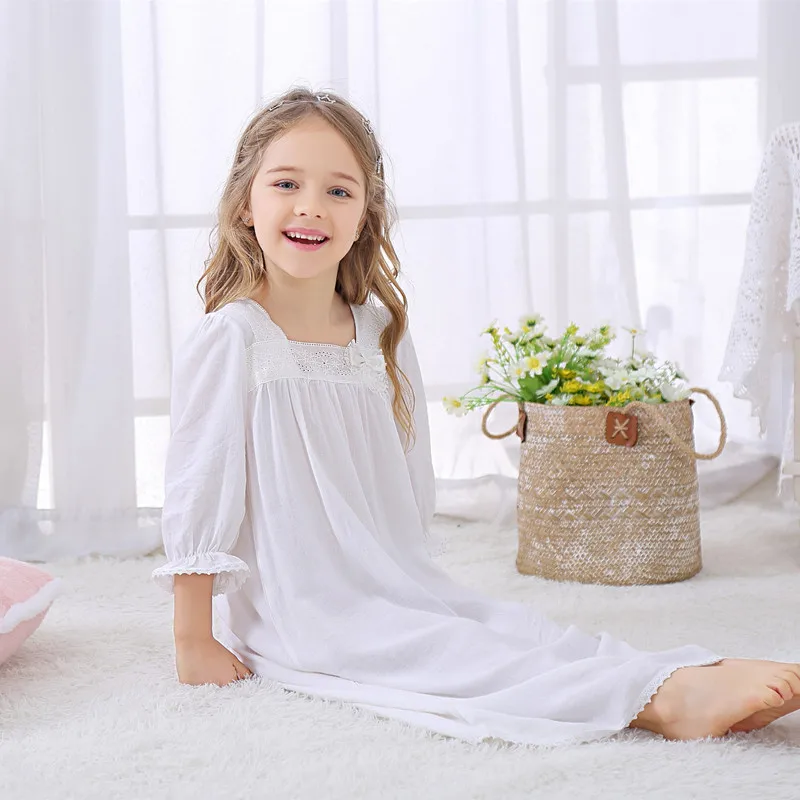 Little Princess Nighgown For Baby Girls Soft Cotton Loose Nightdress ...