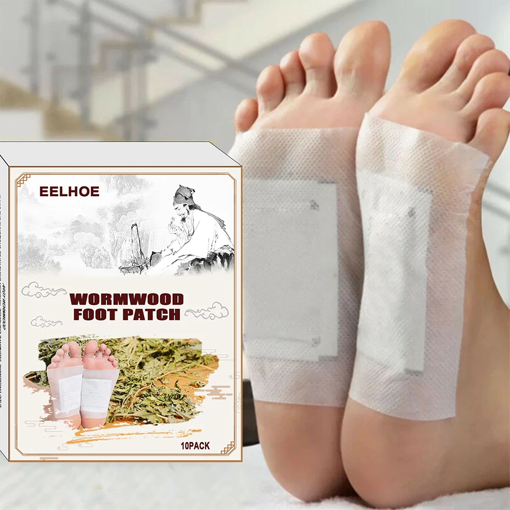 10pcs-Foot-Patch-Sticker-Remove-Wet-Improve-Sleep-Detox-Wormwood-Foot ...