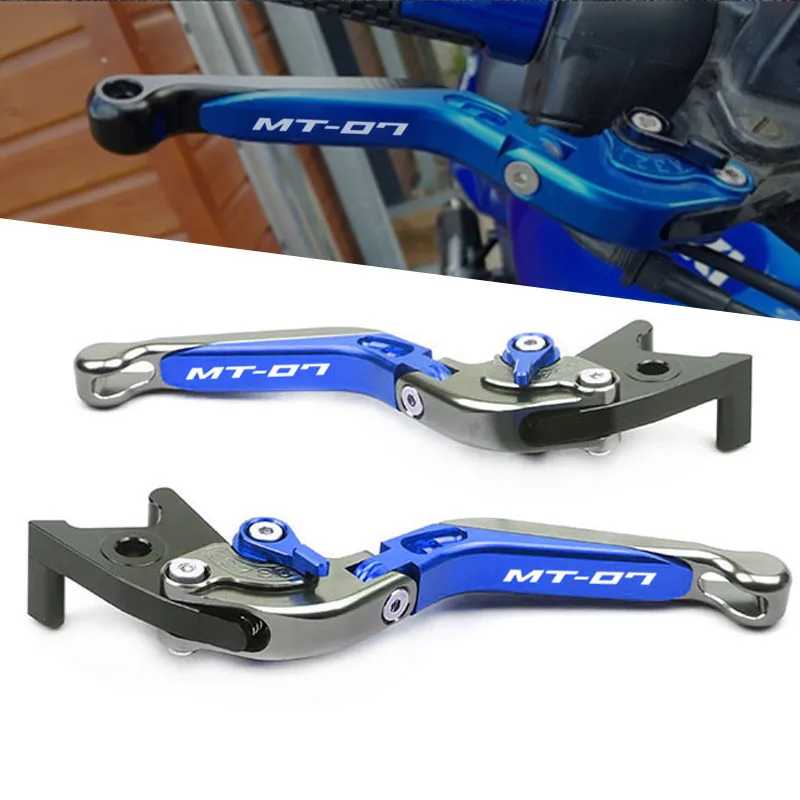 Palanca de embrague de freno extensible plegable CNC, para YAMAHA MT 07 ...