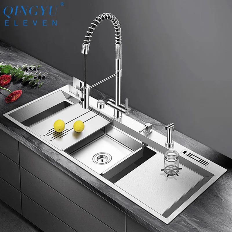 2021 New Large Size Single Cup Rinser Kitchen Sink 4mm Thickness 220mm ...