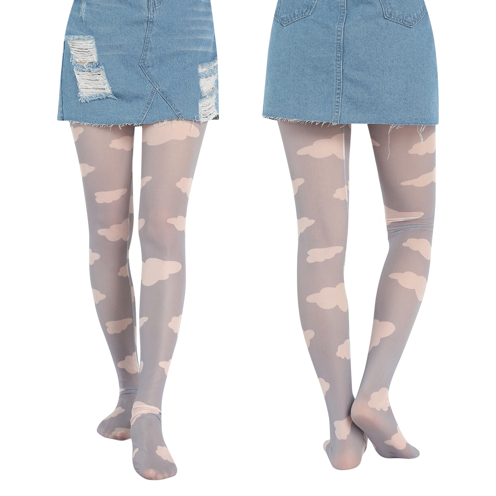 Collant,collants transparents e-girls, bas pour femmes, Sexy, rond ...