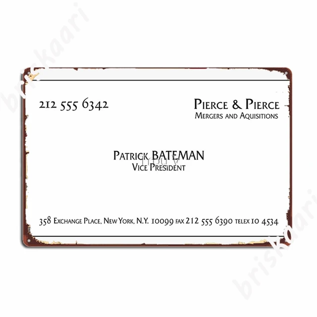 Patrick Bateman Business Card