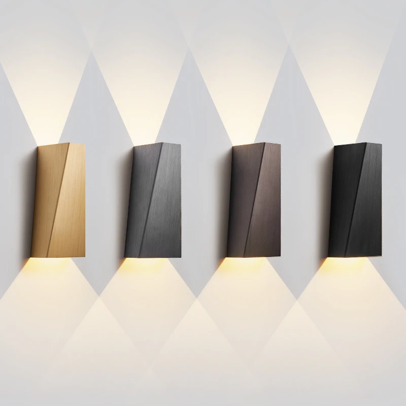 Creative Geometric LED Wall Light Modern Bedside Wall Lamp minimalist ...