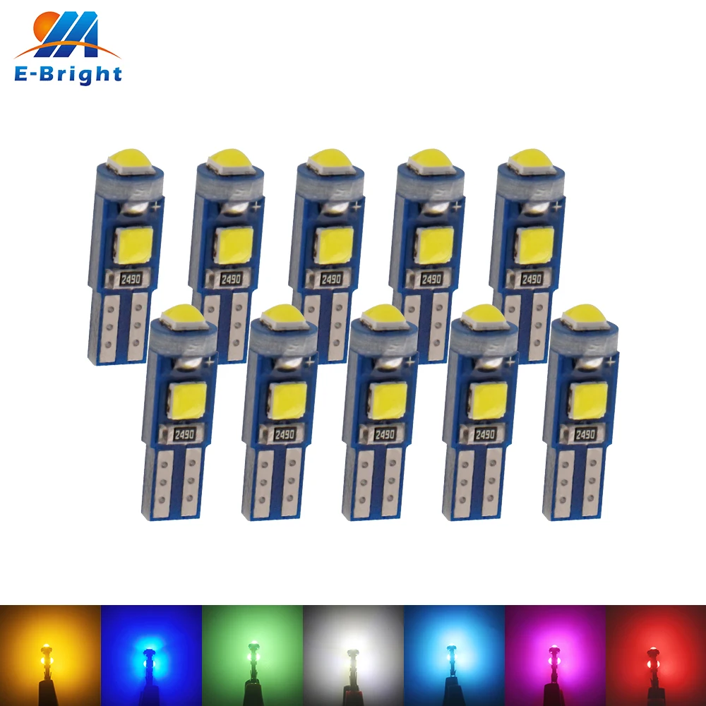 10PCS-T5-W3W-PCB-3030-3-Led-Car-Dashboard-Bulbs-Warming-Instrument ...