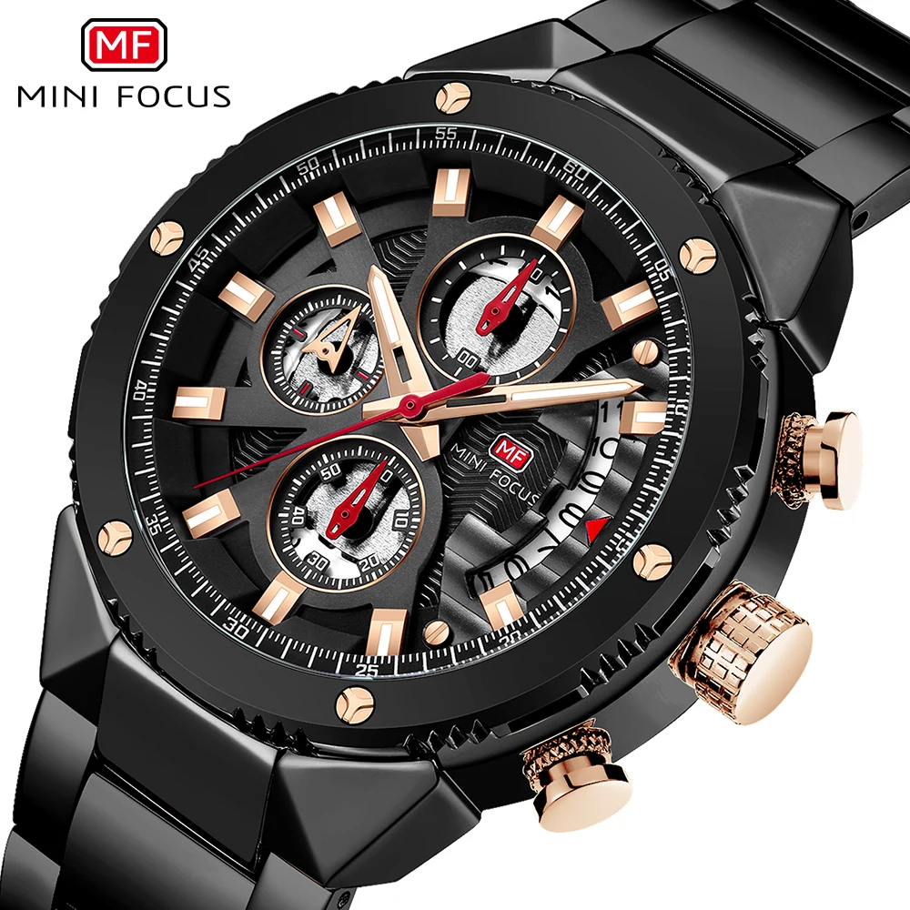 MINI FOCUS Men's Watches Multifunction Fashion Chronograph Sports Watch ...