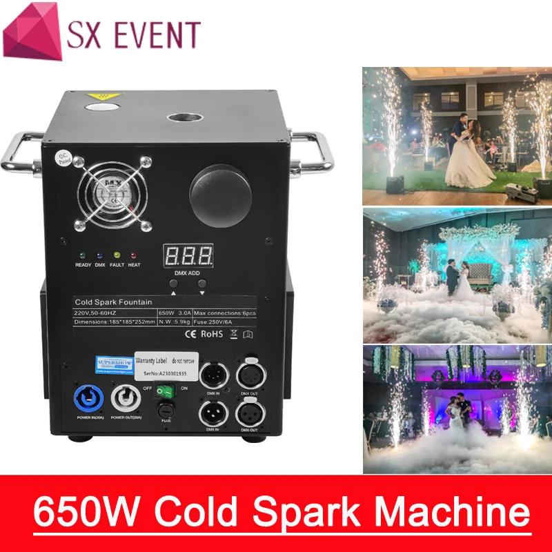 650w Cold Spark Firework Machine For Wedding Celebration Dmx And Remote ...