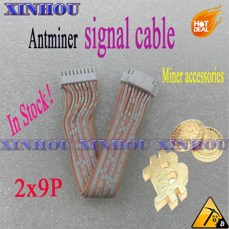 Bitmain Antminer mining signal cable 2x9 pins communication data cable ...