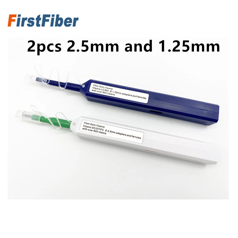 2 pcs FTTH Optical Fiber Pen Cleaner Tool Fiber Cleaning pen 1.25mm LC ...