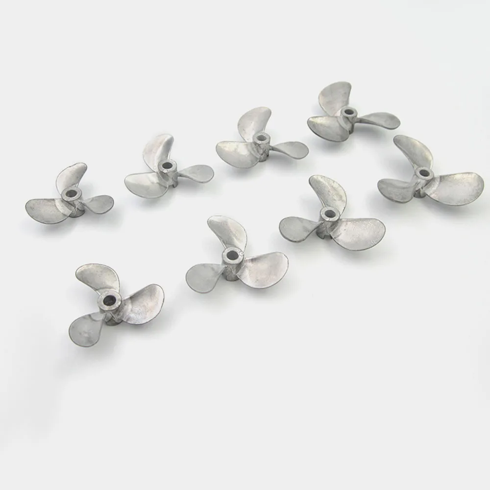 1PC Right Left Hand 4mm Shaft 3-Blades Metal Propeller Submerged Prop ...