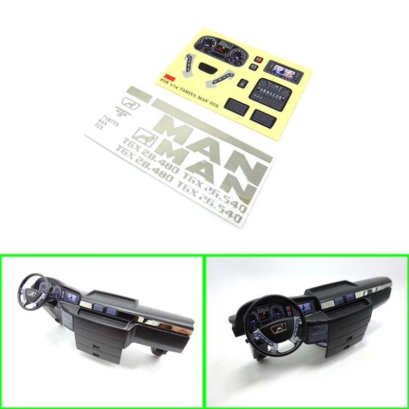 Dashboard Sticker Decoration For 1/14 Tamiya Rc Truck Trailer Tipper ...