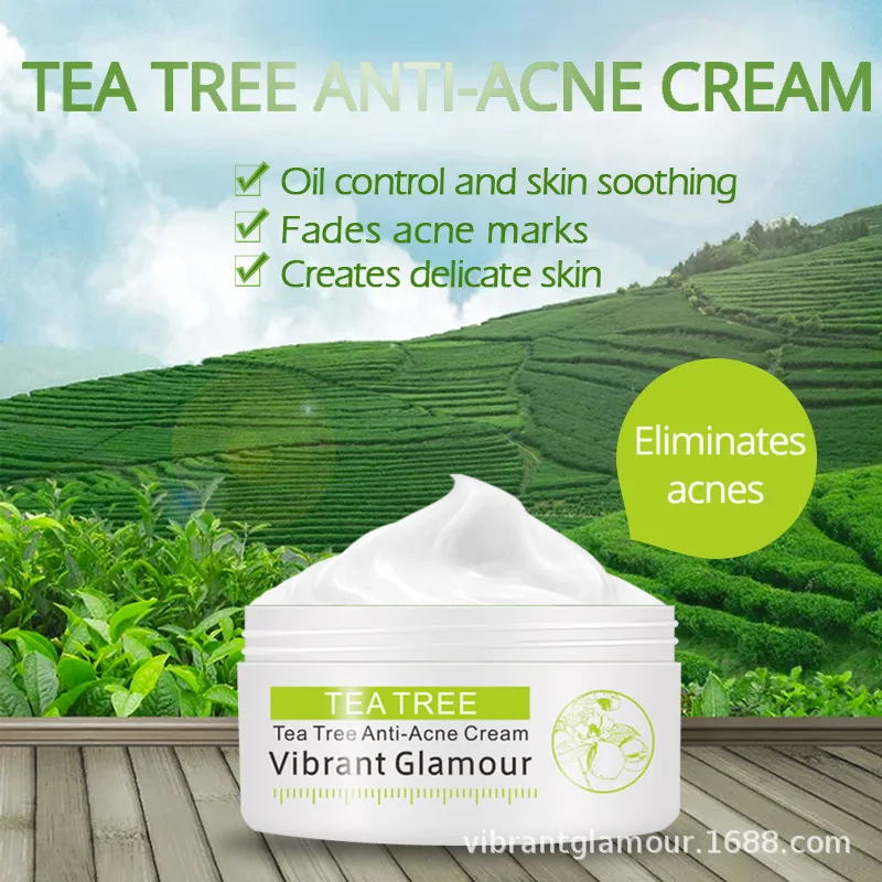 30ML Tea Tree Anti Acne Face Cream Oil Control Shrink Pores Acne Cream ...