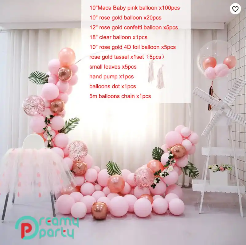 Balloon Garland Kit Pink Blush Gold Balloon Arch Blush Wedding Blush ...