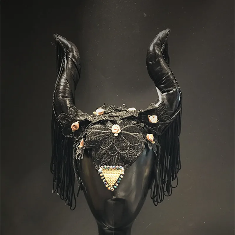 Handmade Faux Leather Gothic Horns Headpiece (2 Options) - Queerks™