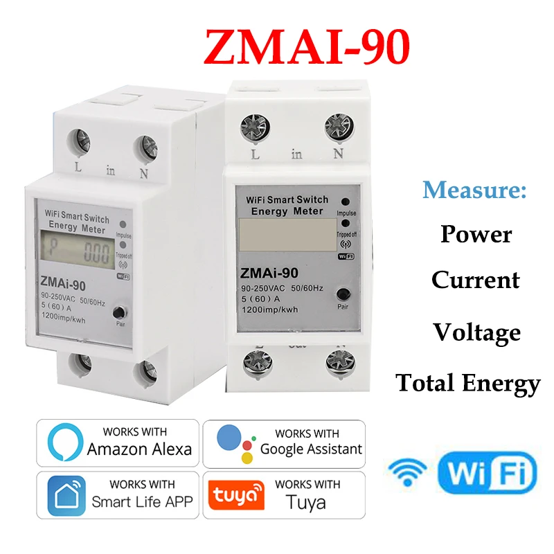 Zmai 90 Power Meter Tuya Smart Life App Monitor Energy Multimeter ...