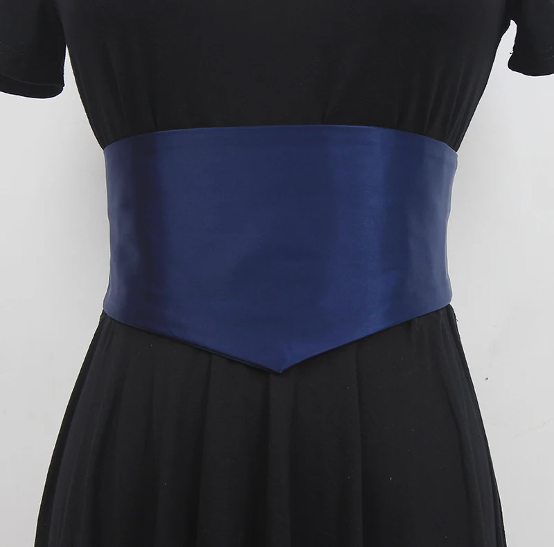Women's Runway Fashion Elastic Satin Cummerbunds Female Dress Corsets ...