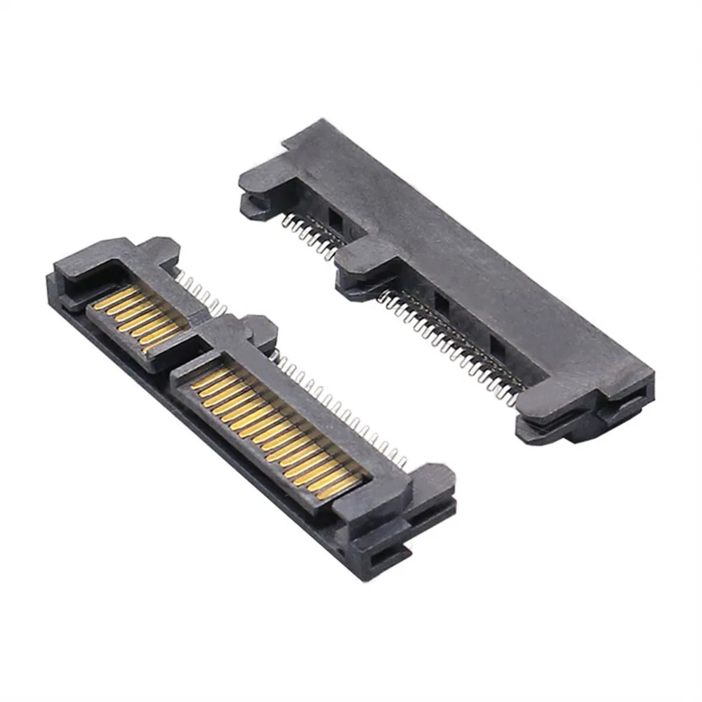 2-10pcs SATA 7P+15P Male SMT Splint SMD 22Pin SATA Solid State Drive Connector Port Hard disk ...